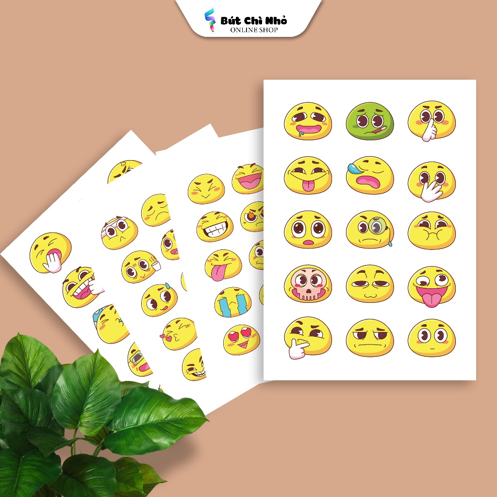 Combo of 4 sheets of facial expressions stickers with diverse emotions ...