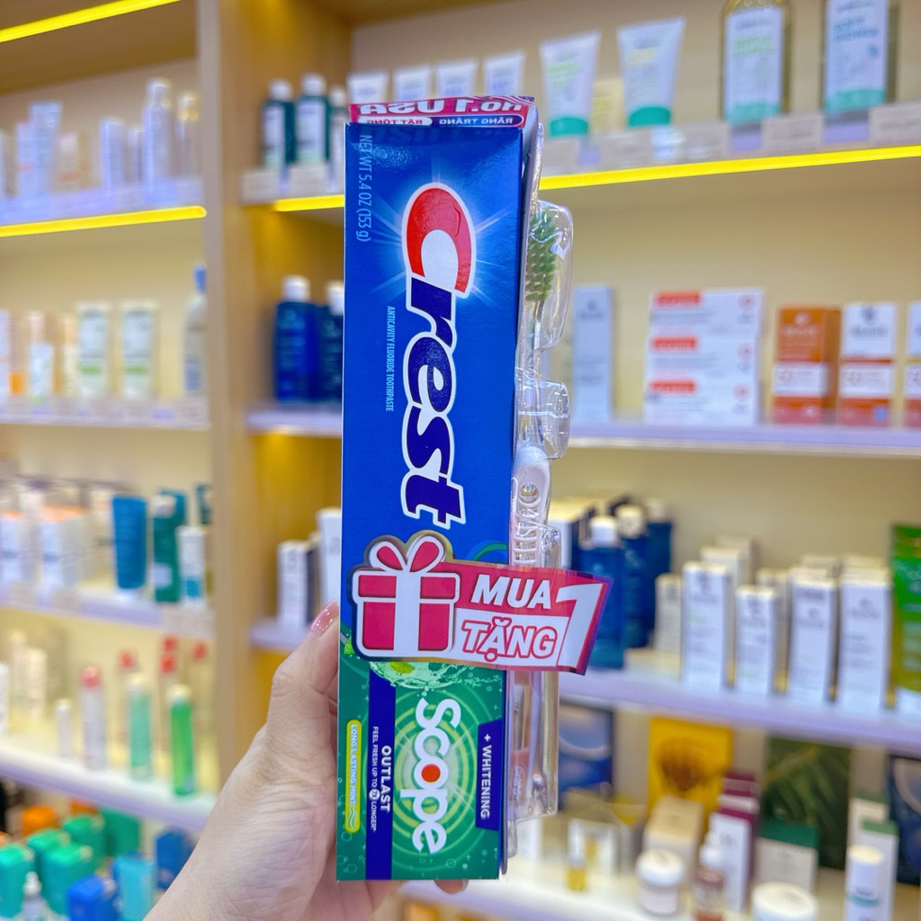Crest Teeth Whitening Toothpaste & Mouth Freshener Whitening + Scope ...