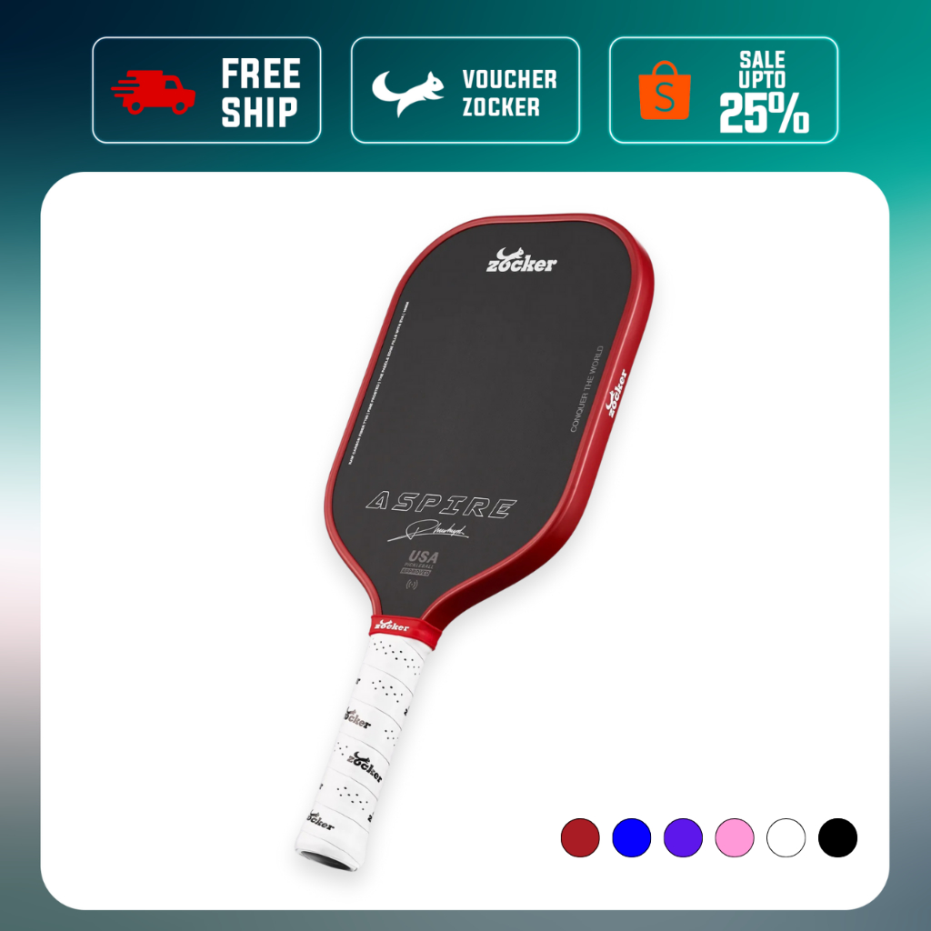Zocker Aspire x Phuc Huynh Pickleball Racket - Perfect Control (Free ...