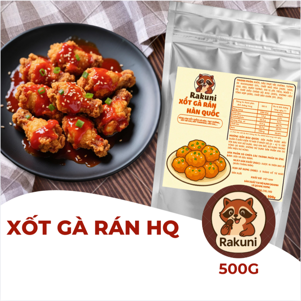 Rakuni Foods Korean Fried Chicken Sauce 500g - Fried chicken dipping ...