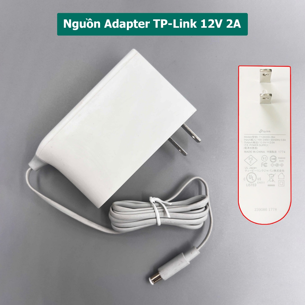 TP-Link 12V-2A T Power Adapter120200-2B4 Genuine - Standard 5.5x2.1mm ...