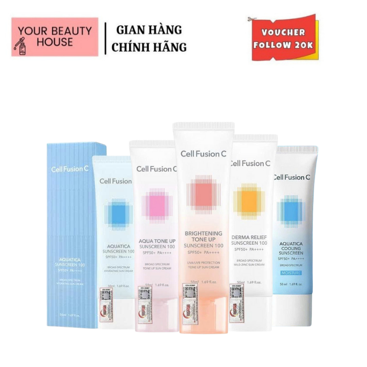 [CELL FUSION C] Suncreen 100 Moisturizing Tone Lifting Sunscreen SPF 50 ...