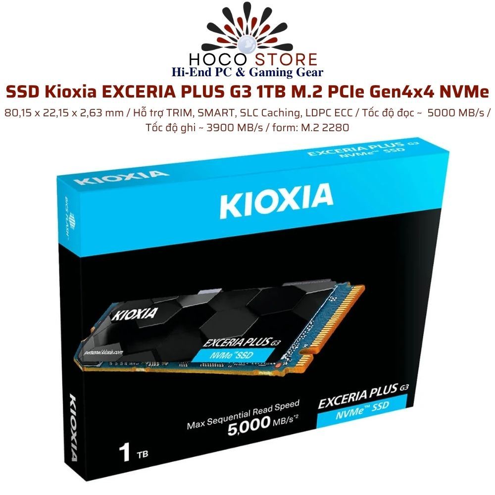 SSD Kioxia EXCERIA PLUS G3 1TB M.2 PCIe Gen4x4 NVMe – Speed 5000MB/s ...