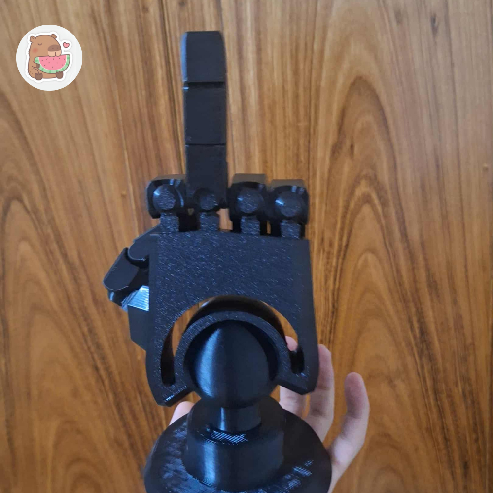 Dummy hand with 13 movable joints zoom 1000% compared to the original ...