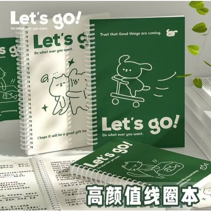 XO Very cute blue and white A5 Let's go spring notebook | Shopee Singapore
