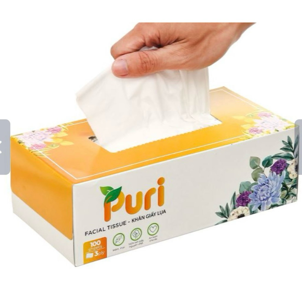 [GENUINE] Combo of 2 boxes of 3-layer Puri Silk Tissues, box of 100 ...