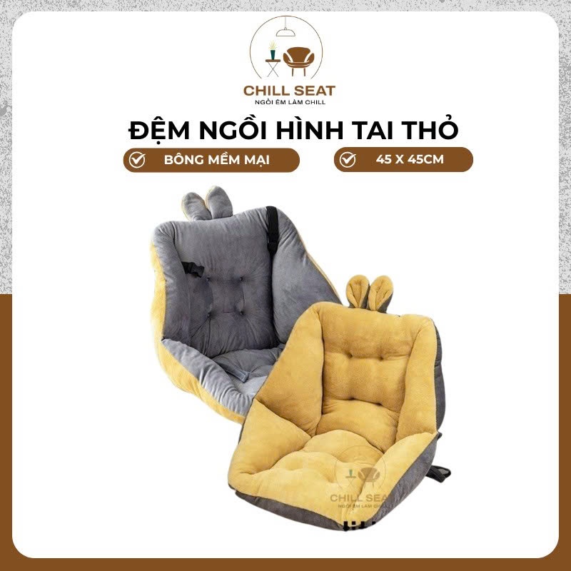 Flat backrest chair, rabbit ear shaped sofa backrest pillow, quilted ...