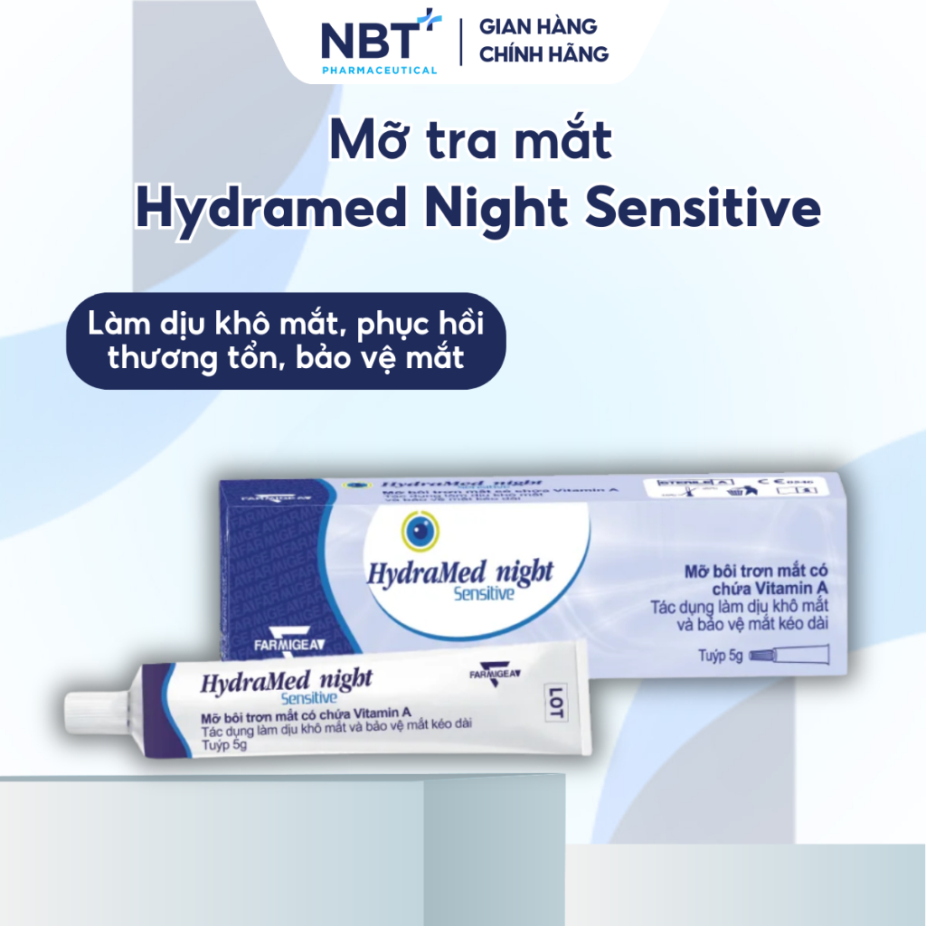Hydramed Night Sensitive Vitamin A eye ointment helps reduce dry eyes ...