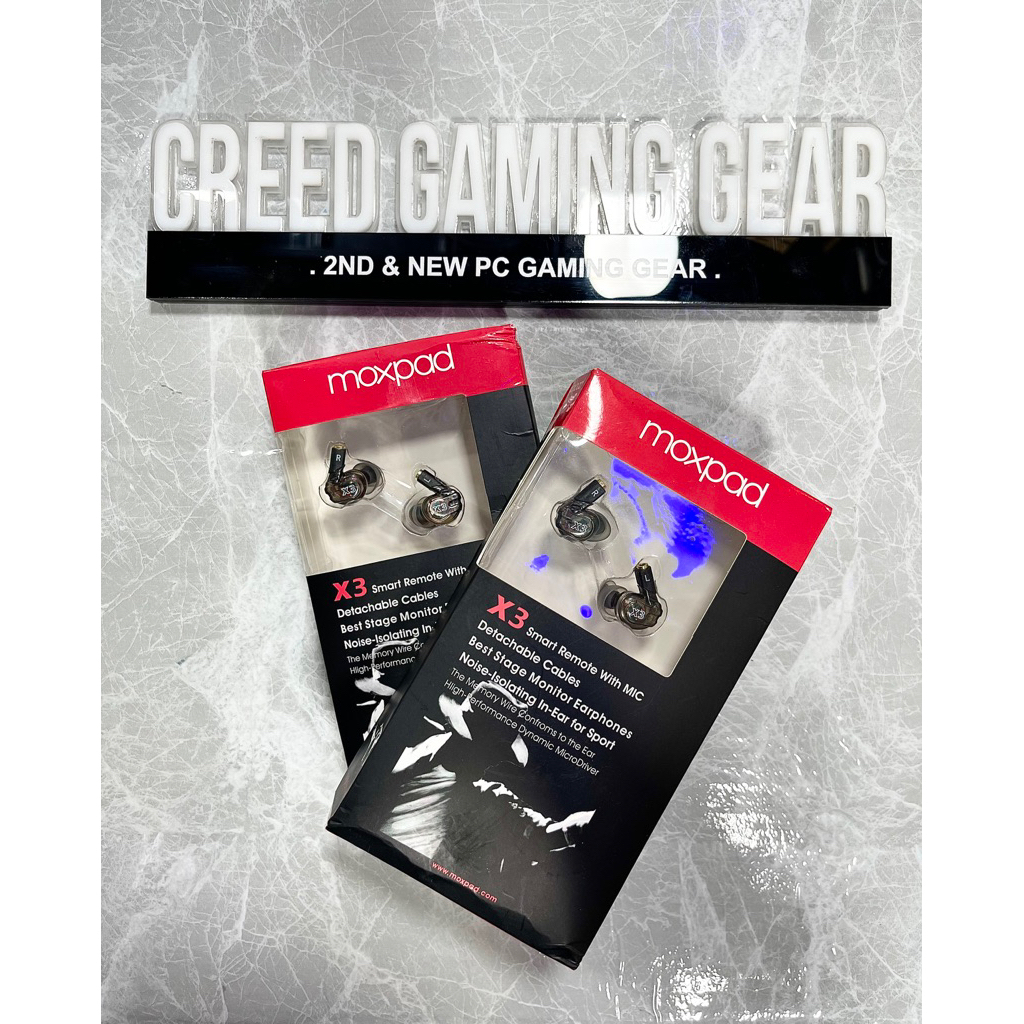 ( Hyperx Soundcard included) IEM MOXPAD X3 Headphones - Good Bass, Mid ...