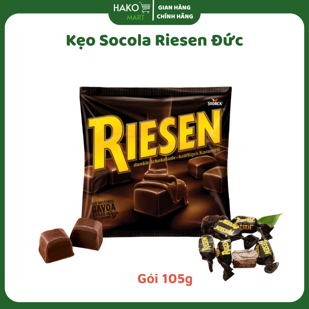 Riesen Chewy Toffee German Dark Chocolate Candy 105G Pack | Shopee ...