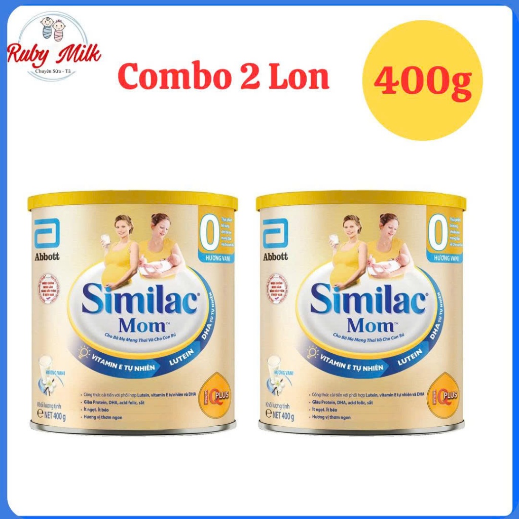 Combo of 2 Cans of Similac Mom Milk Powder Vanilla / Strawberry Flavor ...