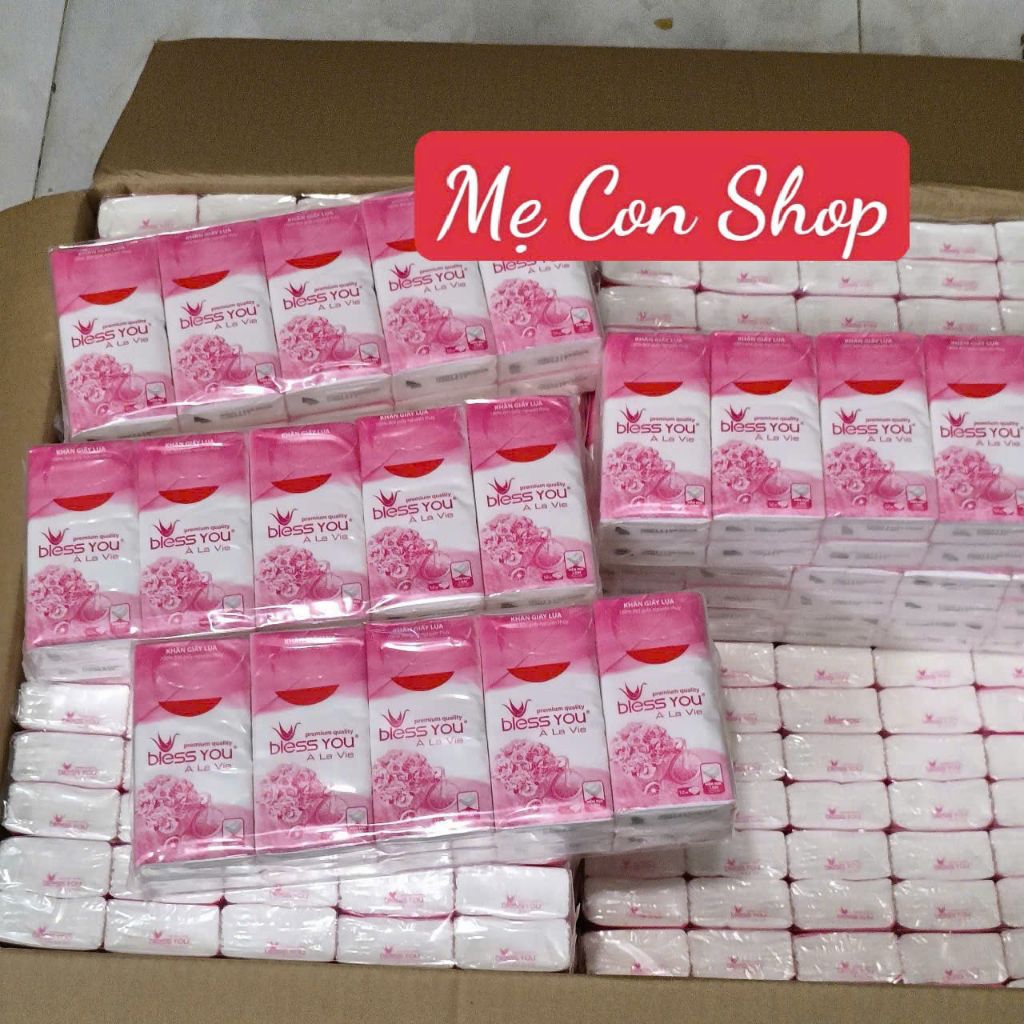 Combo of 5 packs (50 packs) of premium 3-layer pocket tissue Bless You ...