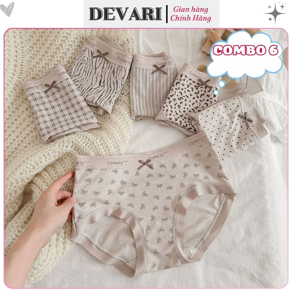 COMBO High-quality cotton women's underwear with flattering long bottom ...