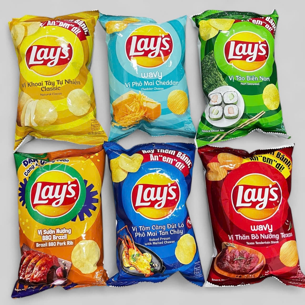 Combo of 5 Lays Snack Packs with Full Flavors to Choose from 31gr ...