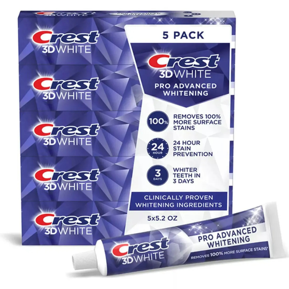 CREST 3D WHITE ADVANCED TRIPLE WHITENING TOOTHCARE, Complete Extra ...