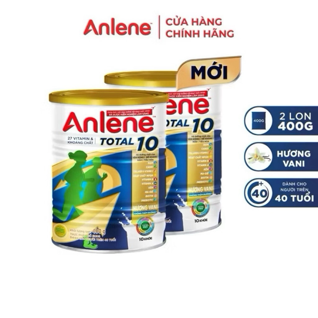 Combo of 2 cans of Anlen e Total 10 powdered milk 400g/1 can (expiry ...