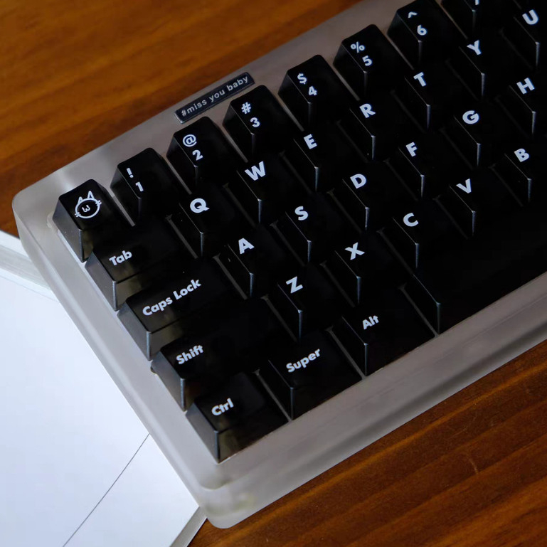 Aifei Black PC cherry profile Keycap through transparent led Mitoby ...