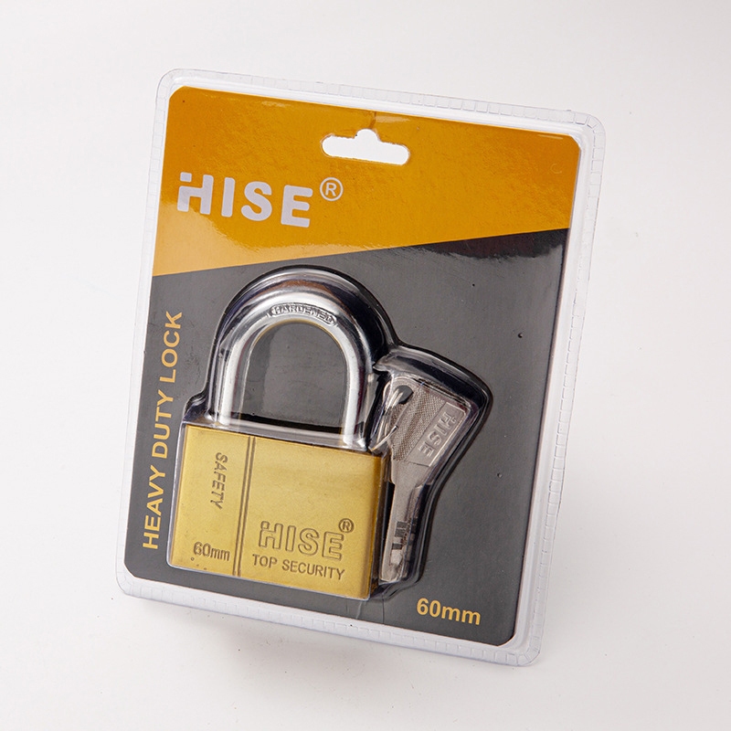 HISE 60mm Door Lock Anti-Cut Anti-Drill, Heavy-Duty Lock with 3 Keys ...