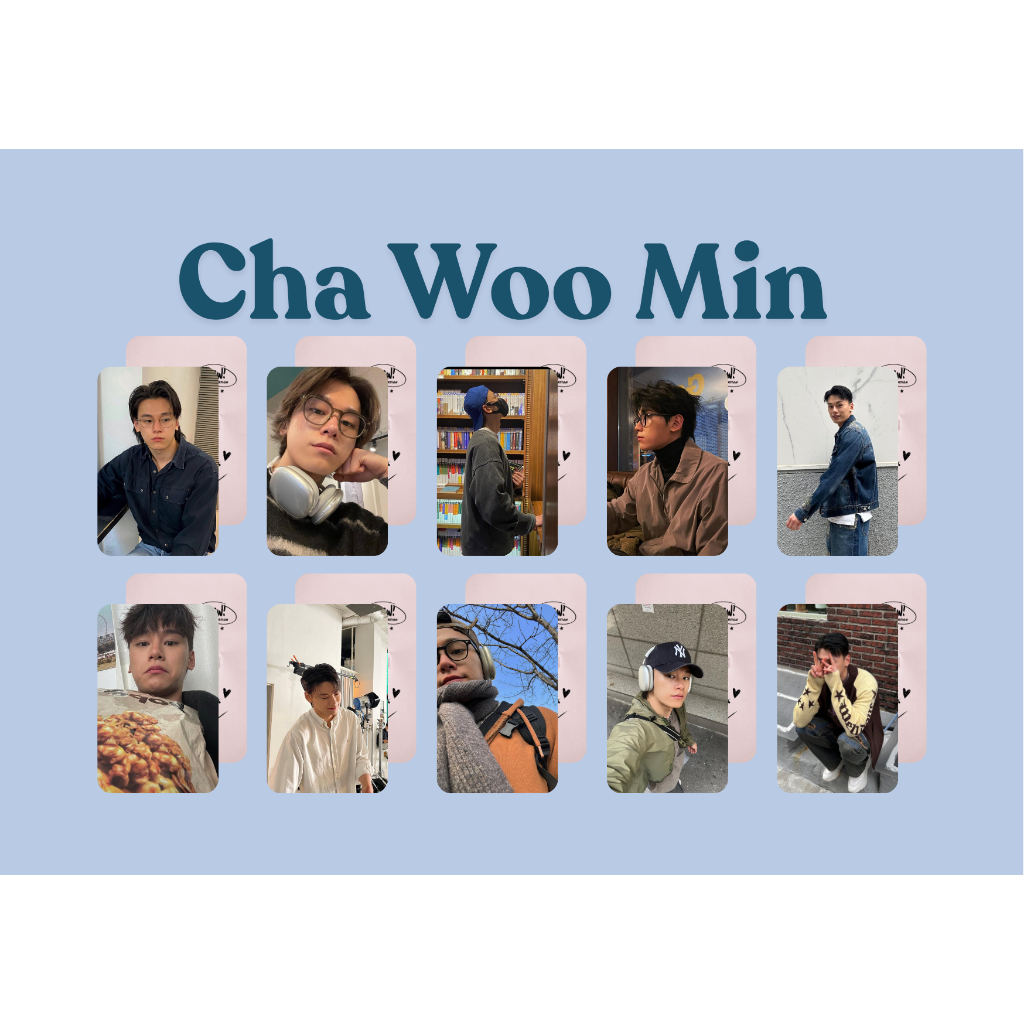 Set of cards with rounded corners for actor Cha Woo Min - Weak Hero ...