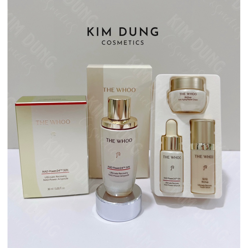 THE WHOO Bichup Ultimate Recovery NAD Power Ampoule Anti-Aging Skin Energy Essence SET 30ml ...