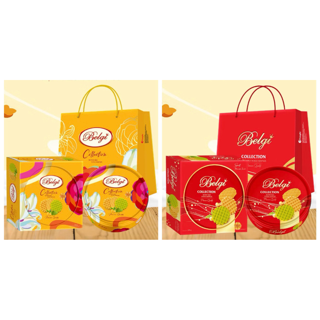 Belgi Collection Waffles Gold / Red Tin Box Premium Trang An Delicious ...