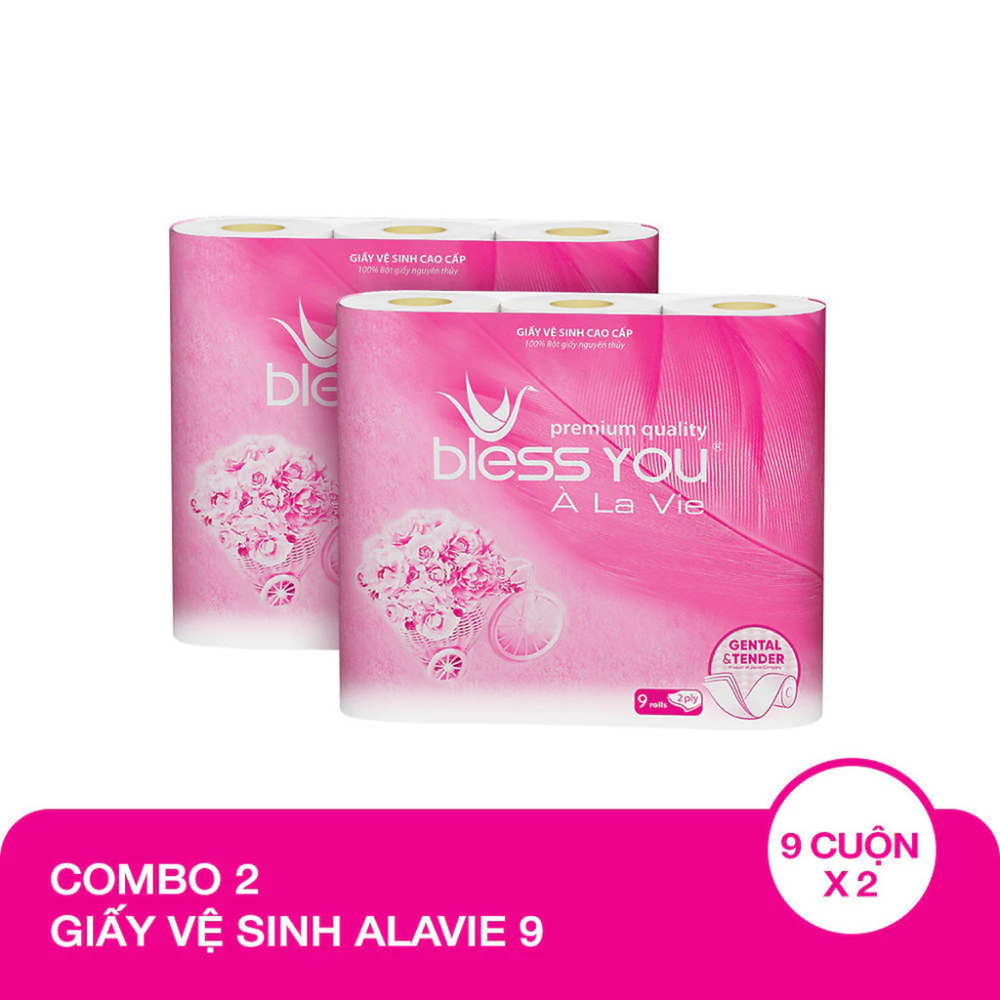 Combo of 2 Lots of Bless You Alavie 9 Toilet Paper (Lot of 9 rolls ...