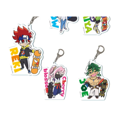 SK8 The Infinity keychain shaped like Reki, Langa, Miya, Cherry, Joe ...