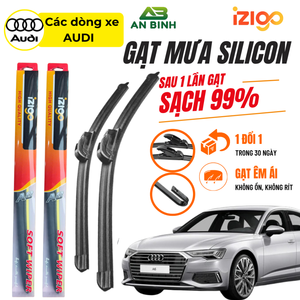 AUDI Umbrella Wipers - Genuine IZIGO - New Generation Silicone Blade ...