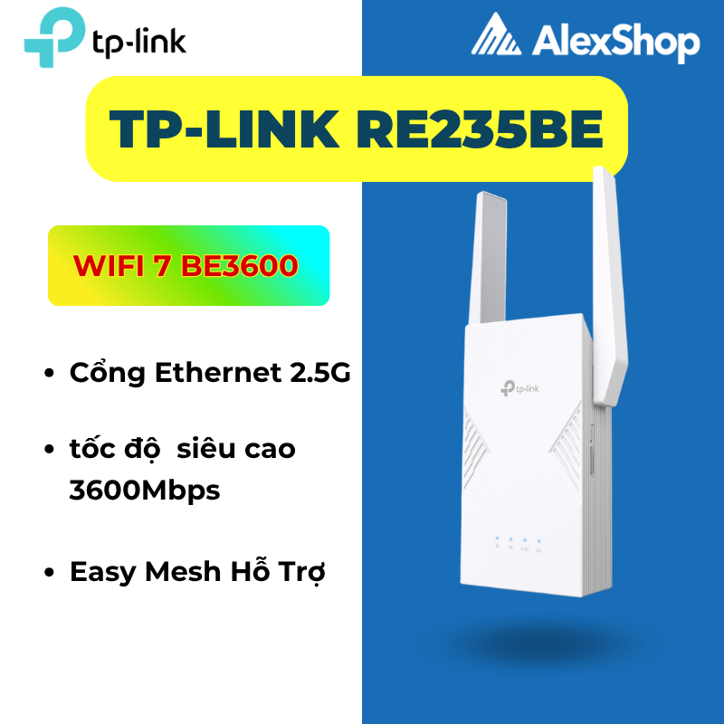 [AX3000] TP-Link RE235BE Wifi 7, Wave Extender with Easy Mesh 3600M ...