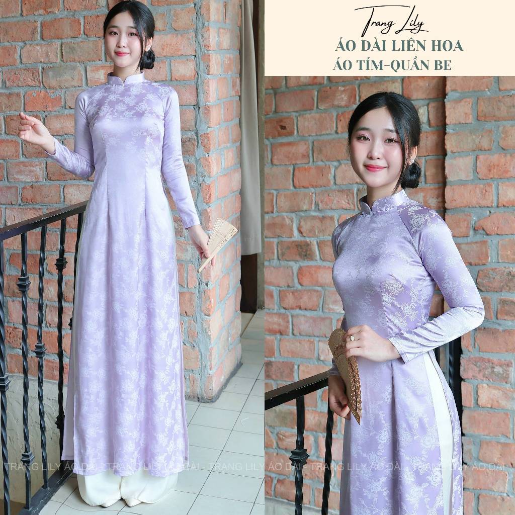 Lien Hoa ao dai with cut-out waist, traditional ao dai with long ...