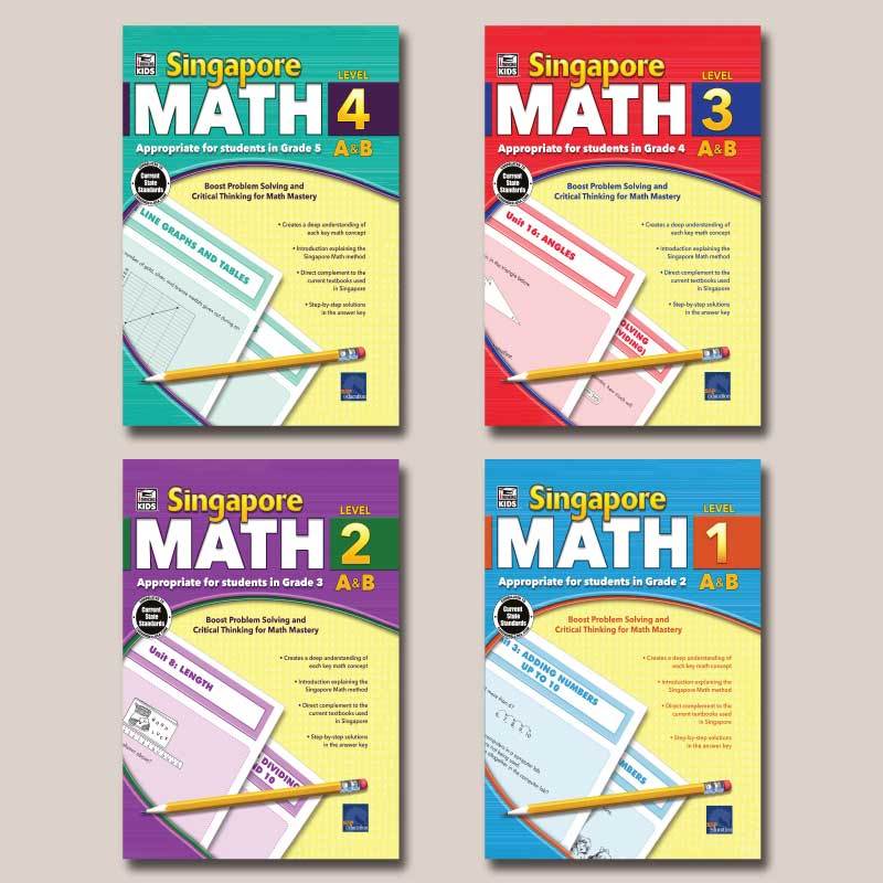 Practice - Sing Math - Singapore Math Level 1,2,3,4 - color print with ...
