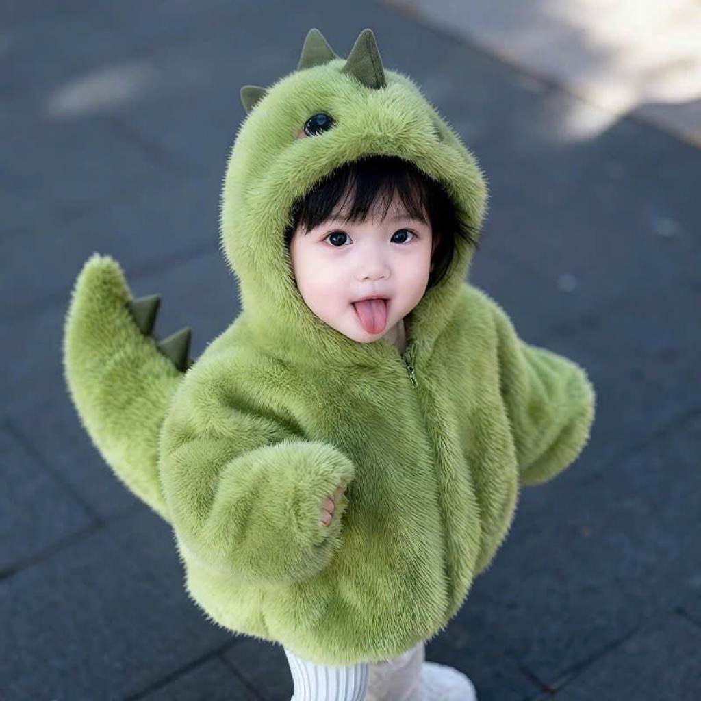 QCCC dinosaur fur coat for children. Soft, thick, super warm and cute ...