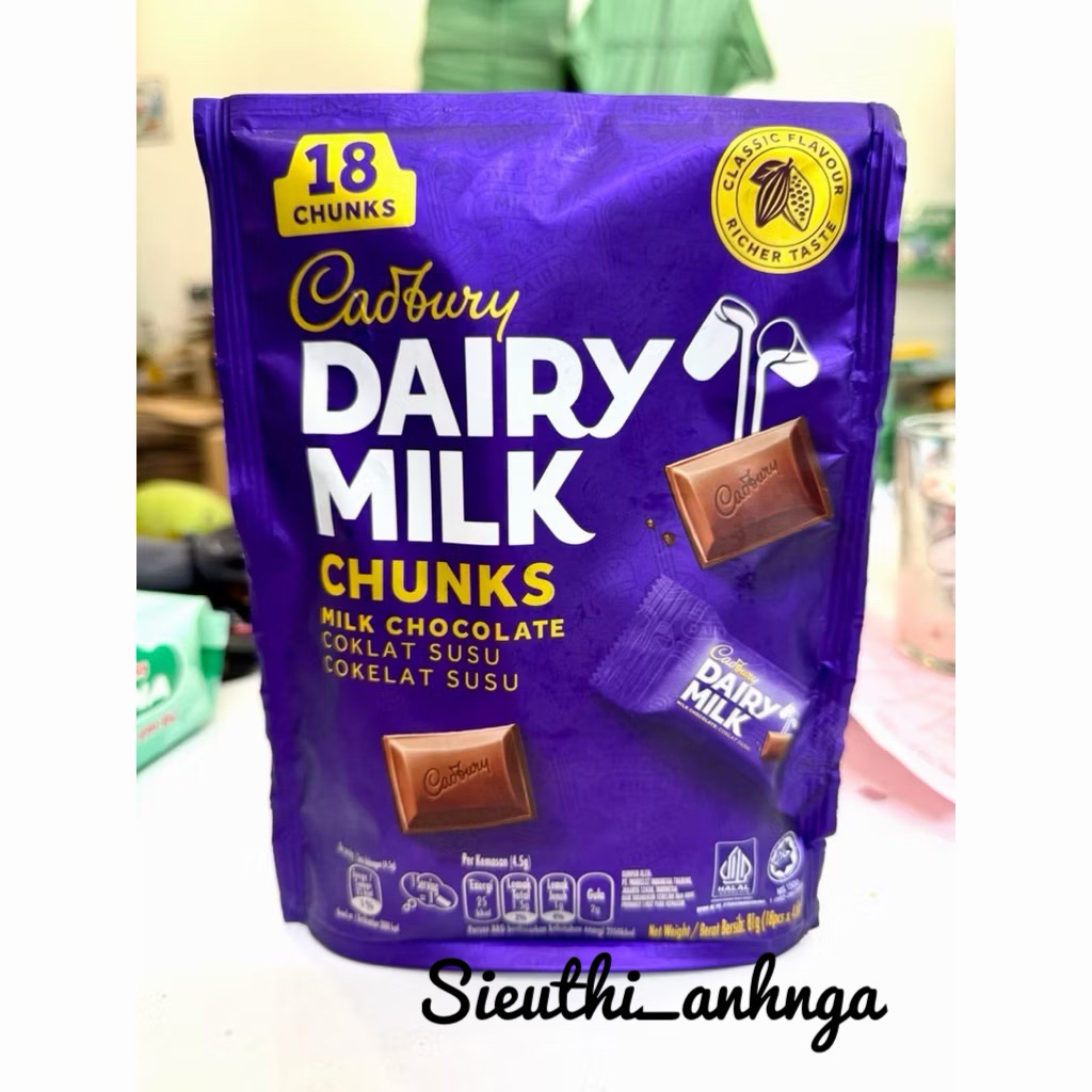 Cadbury Dairy Milk Chocolate Bag x 81g (18 Tablets x 4.5g) | Shopee ...