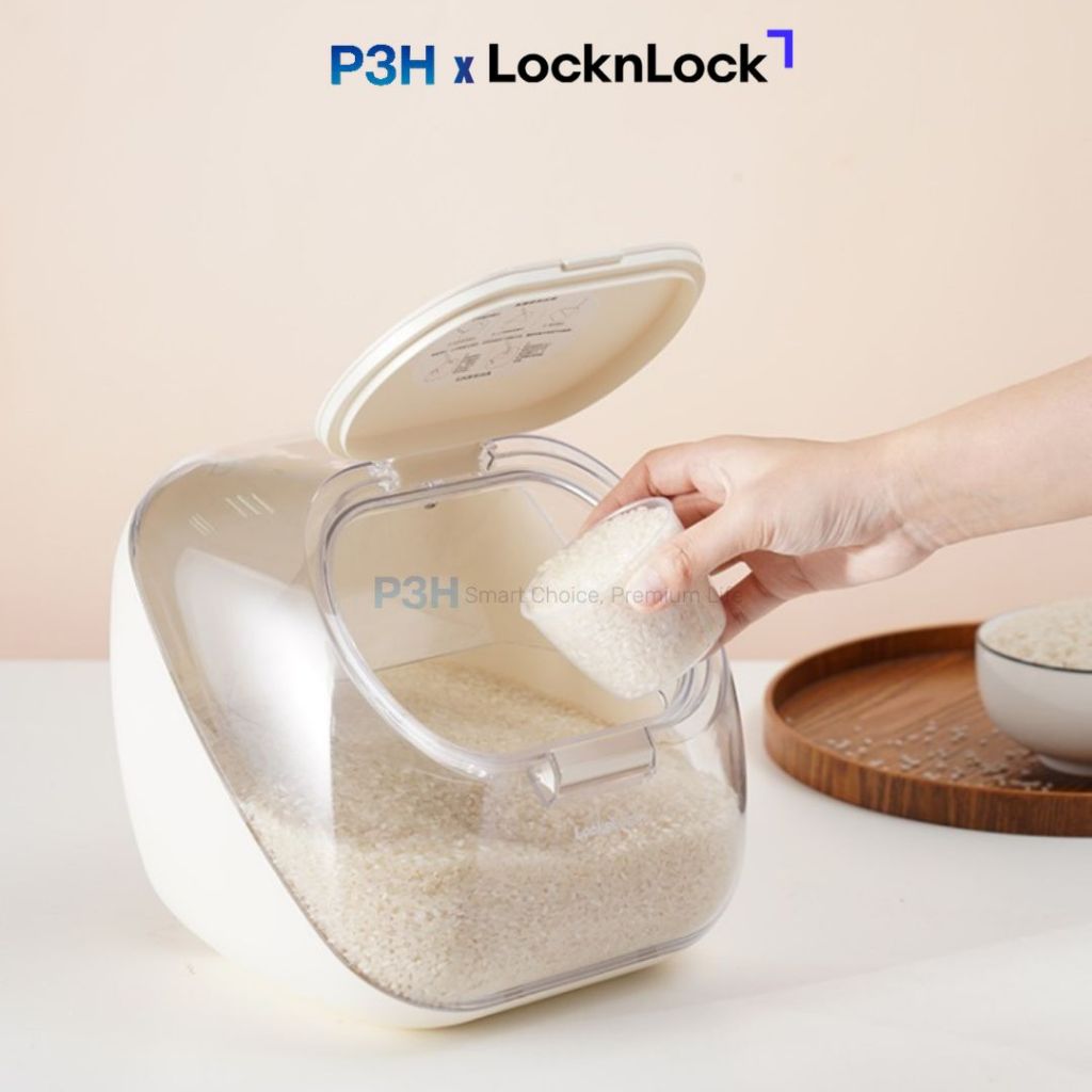 LocknLock Rice Container for storing cereals and pet food, compact and ...