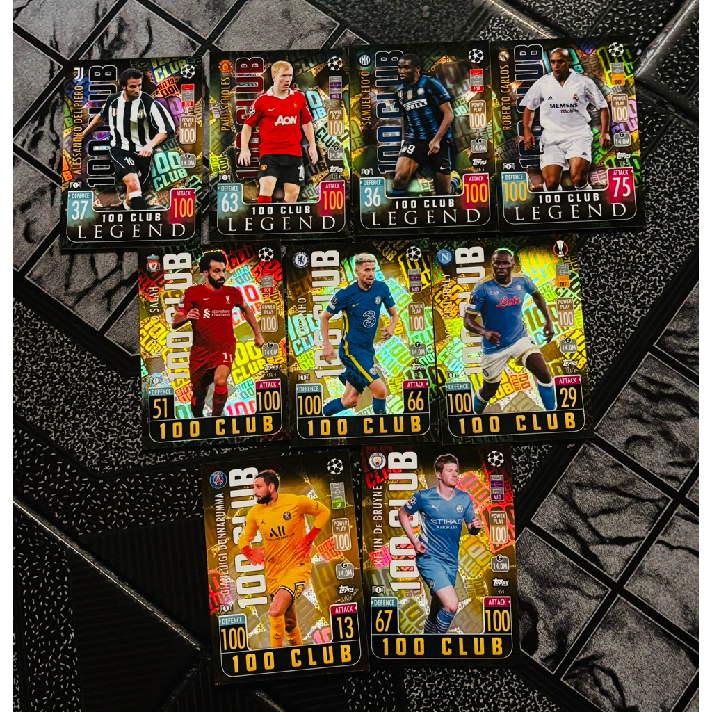 [GENUINE] PLAYER CARD 100 CLUB MATCH ATTAX 21/22 (Free Sleeves ...