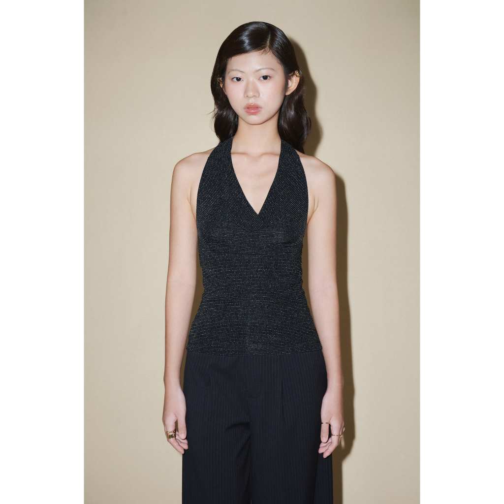LIBÉ WORKSHOP - Slim collar shirt that can be worn in 2 ways, black ...