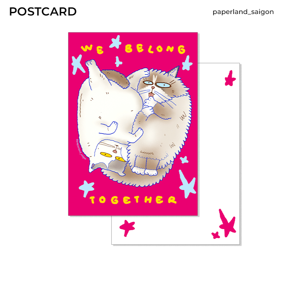[art paper] Handwritten postcard | WE BELONG TOGETHER | Thick art paper ...