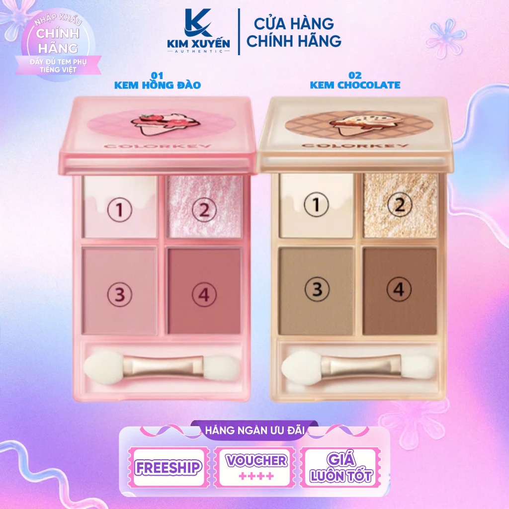 Colorkey Pink Sweetie 4 Color Eyeshadow 4G | Shopee Singapore