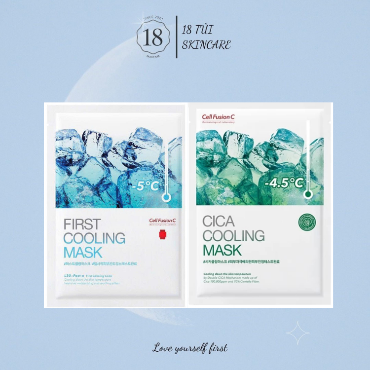 Cell Fusion First Cooling Mask and Cica Cooling Mask Soothing Mask ...