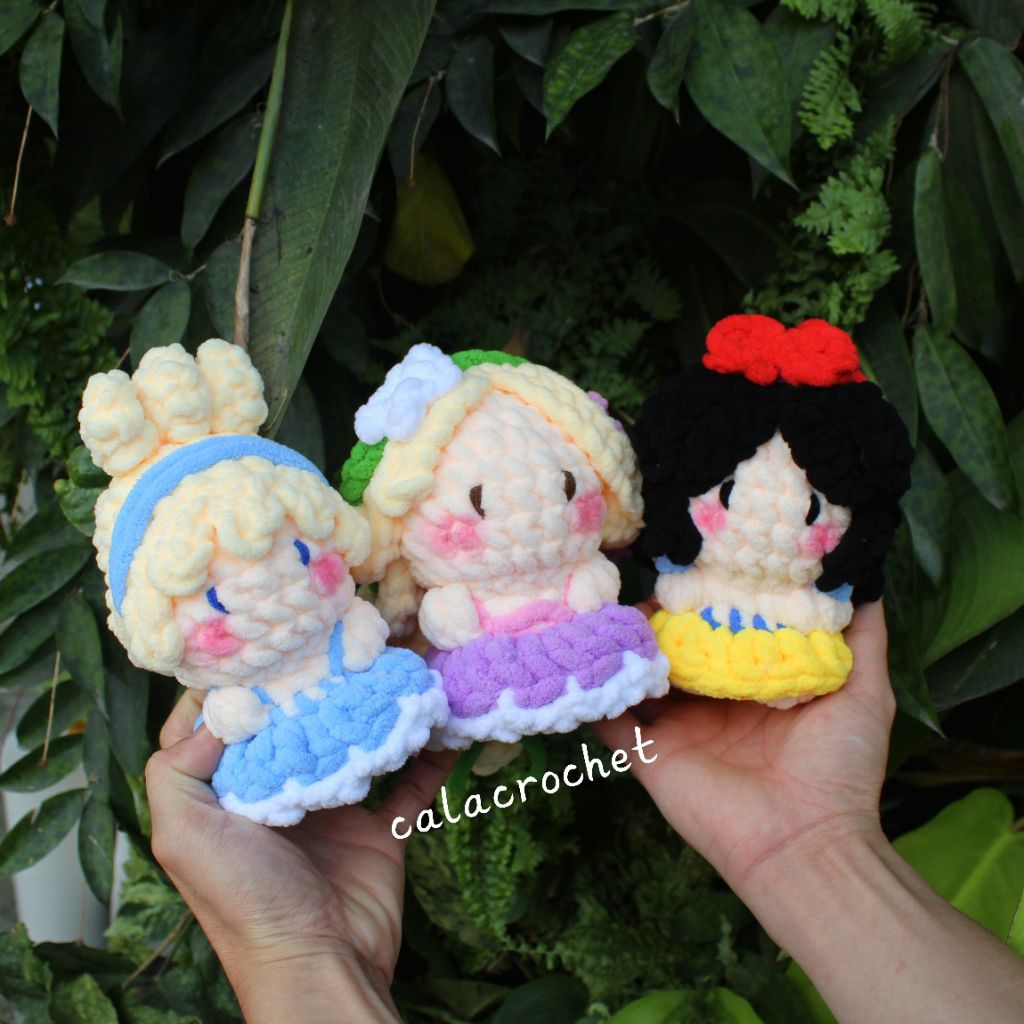 Disney Princess Rapunzel, Snow White, Cinderella large size 15cm ...