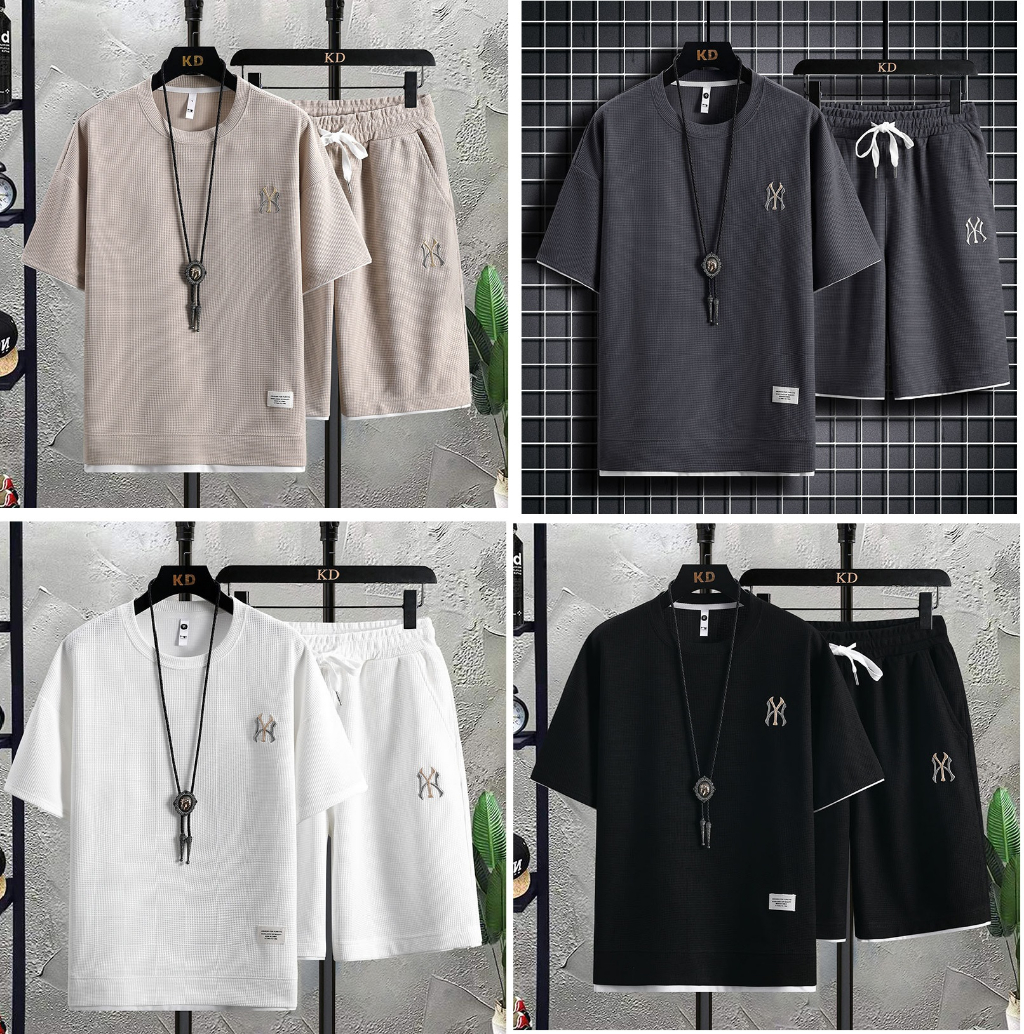 Honeycomb Cotton Men's Home Wear Set, Genuine Men's Sports Set with ...