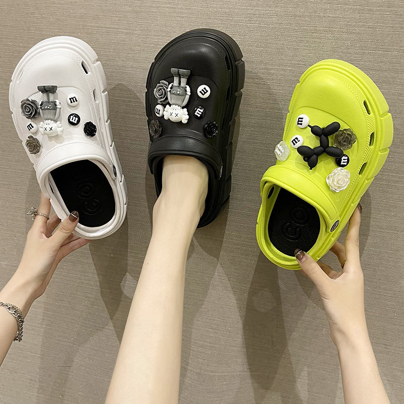 Bearbrick women's CROSS sandals, super cute 4.5cm high heel women's ...