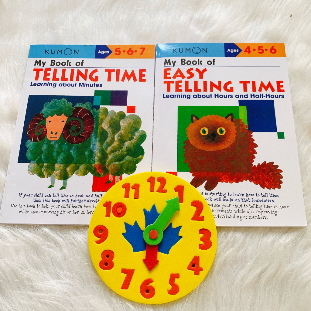 Book - Kumon Telling Time teaches children to tell the Time - set of 2 ...