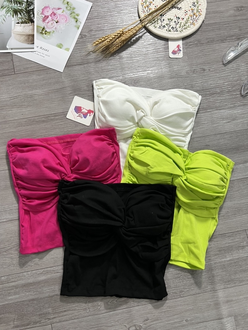 Twisted crop top, women's body-hugging crt top for summer wear G257 ...