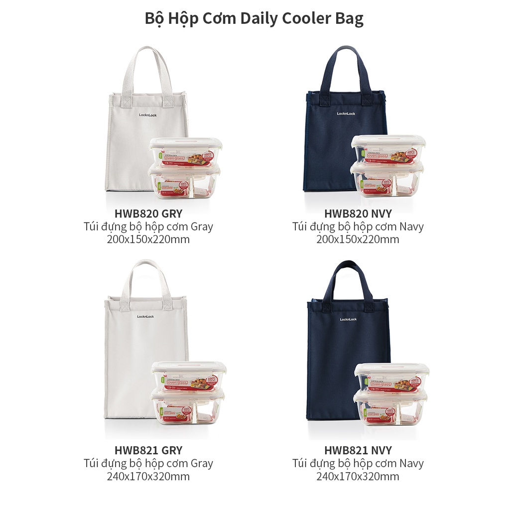 Locknlock glass lunch box set LLG429DS2, LLG428S2, microwaveable, large ...