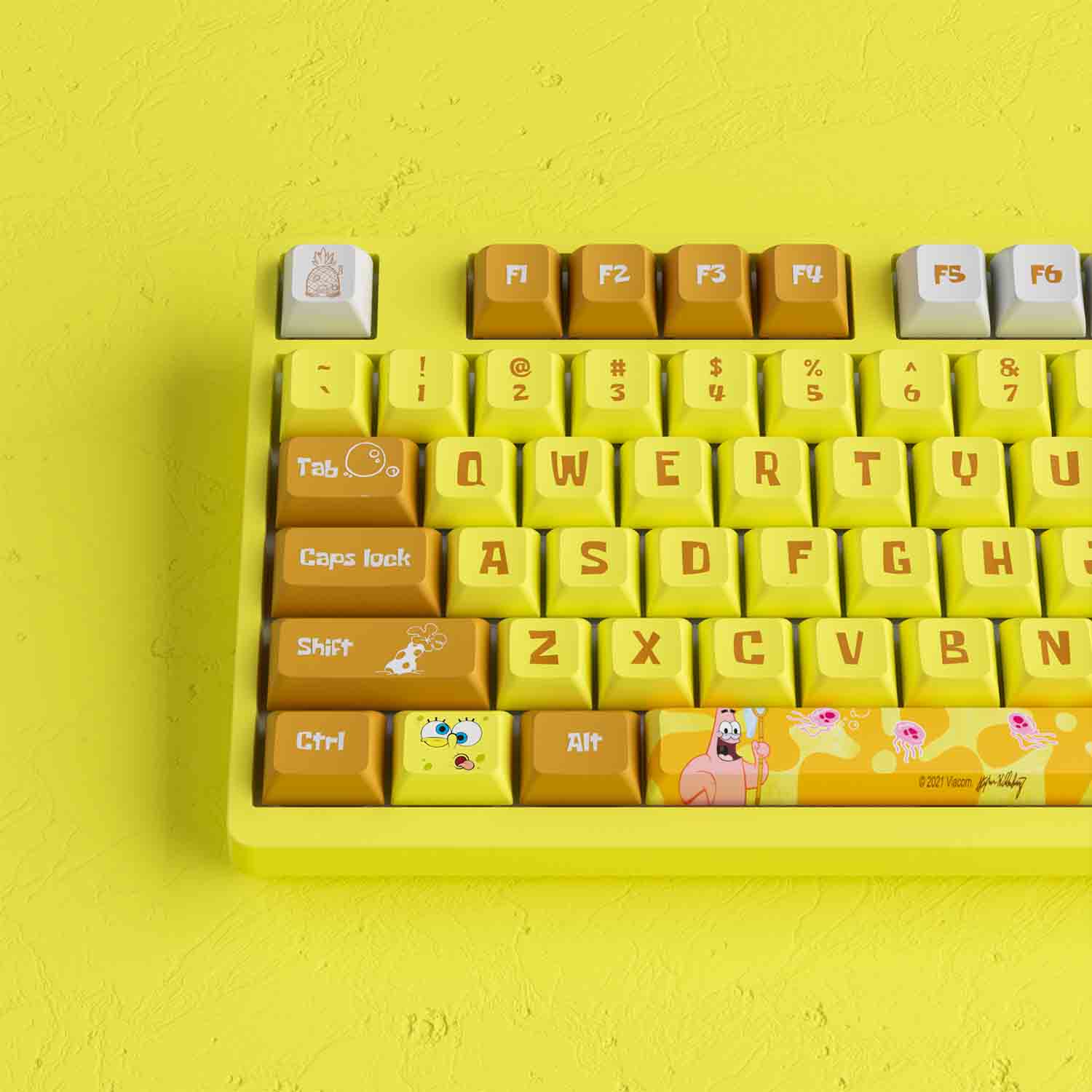AKKO 3098S SpongeBob mechanical keyboard (RGB / PBT Dye-subbed / JDA ...