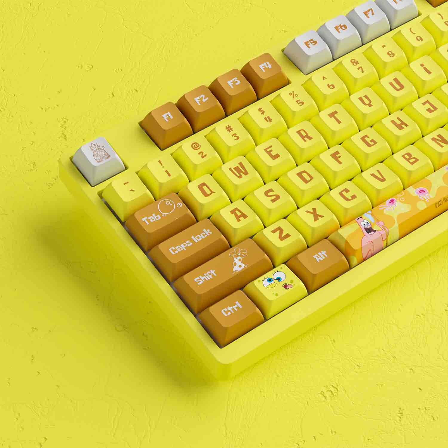 AKKO 3098S SpongeBob mechanical keyboard (RGB / PBT Dye-subbed / JDA ...