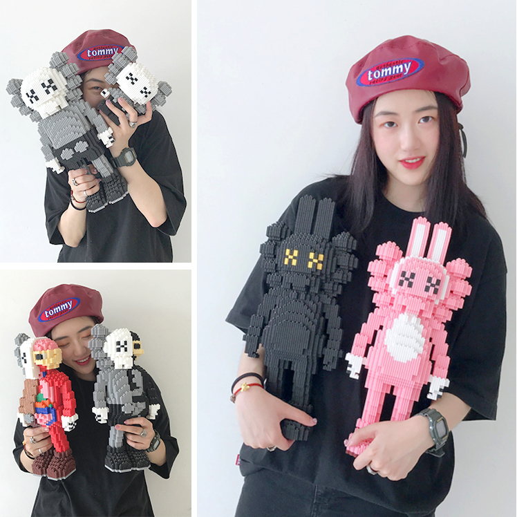 Lego Toy Model Set Assembling Premium 3D Puzzle Kaws BearBrick Cartoon ...