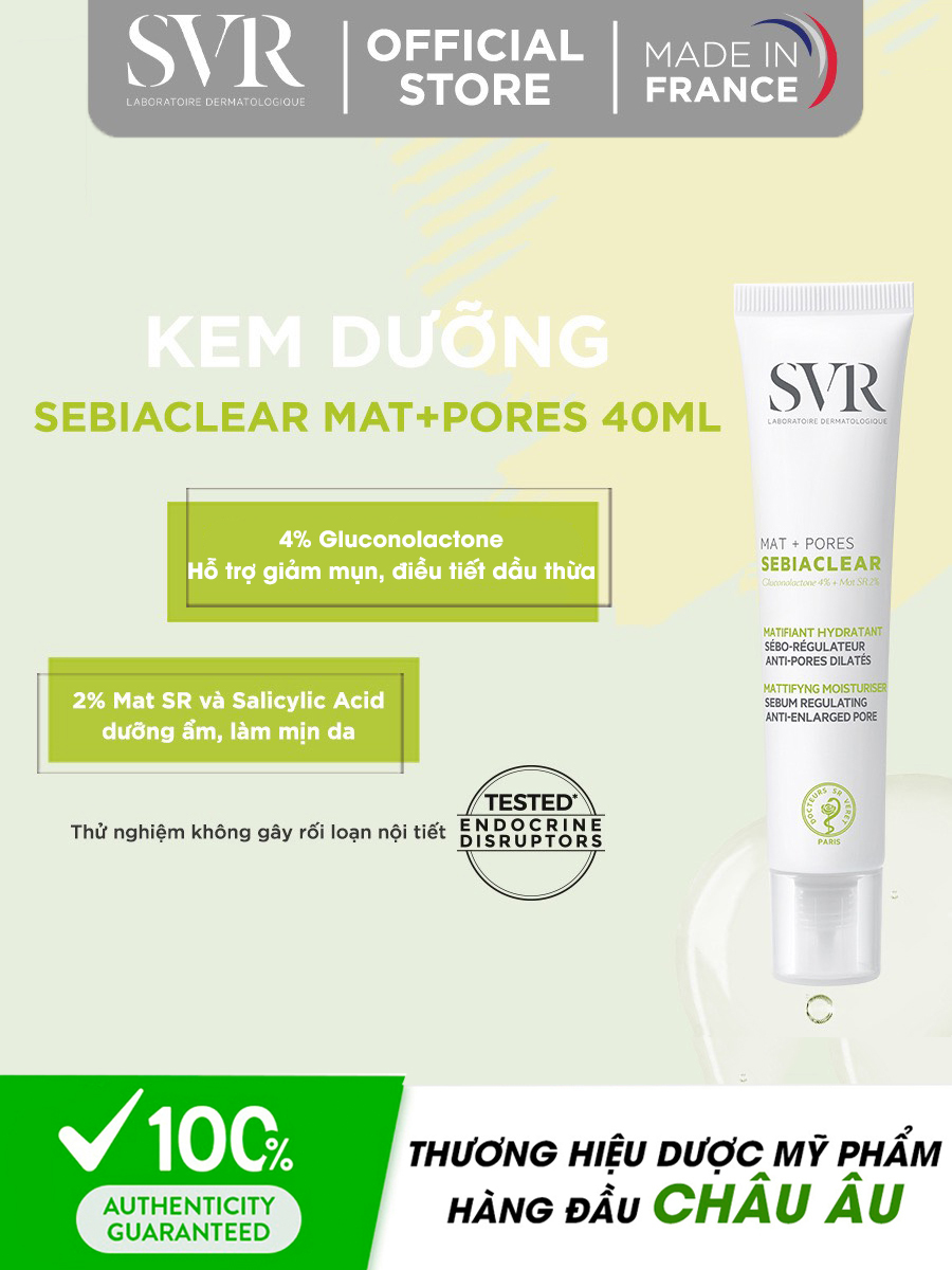 Svr Mat Pores Cream - Active Gel - Hydra Sebia For Oily Acne Skin 40ml ...