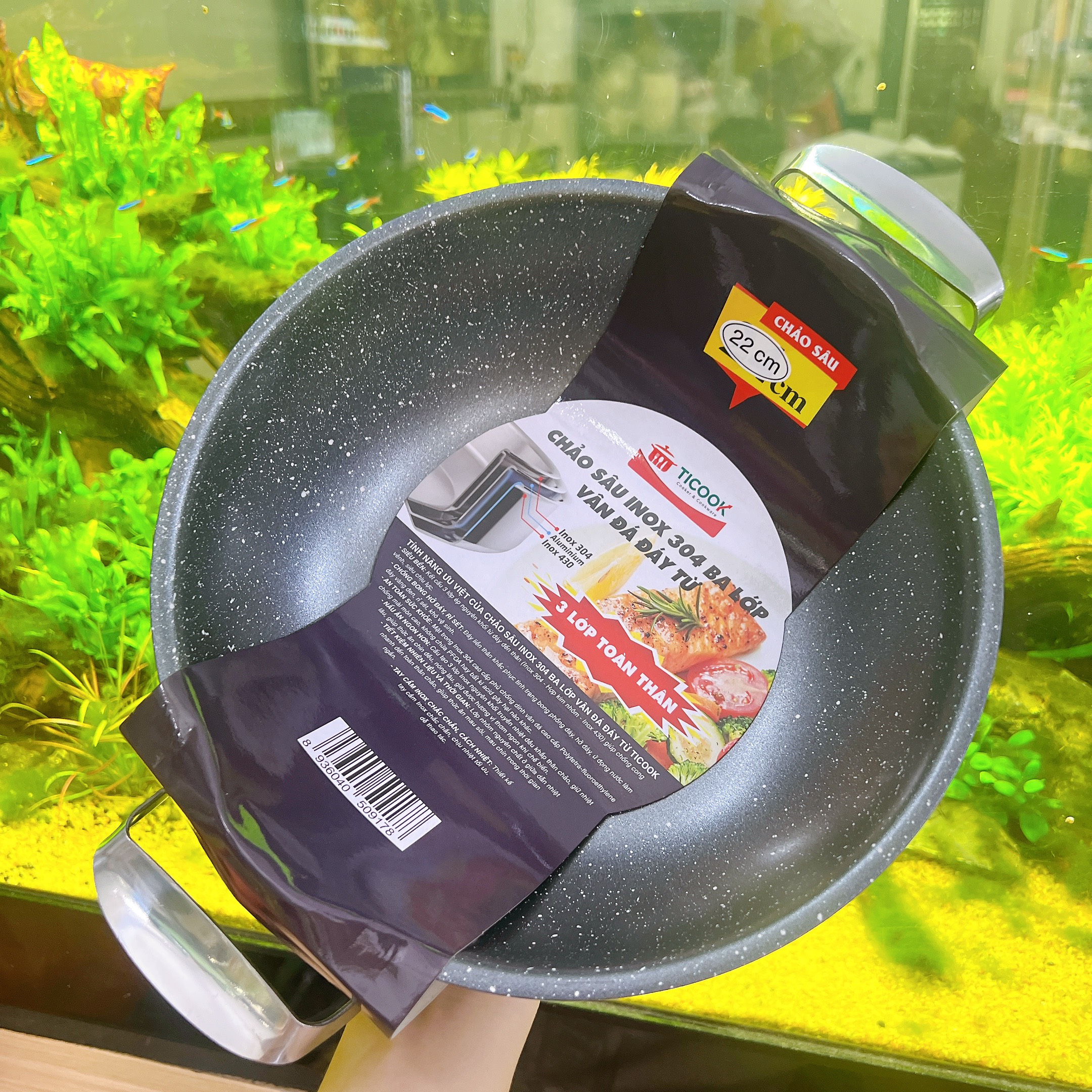 304 STONE TEXTURED Deep Pan Three Layers Bottom From Ticook - Premium ...